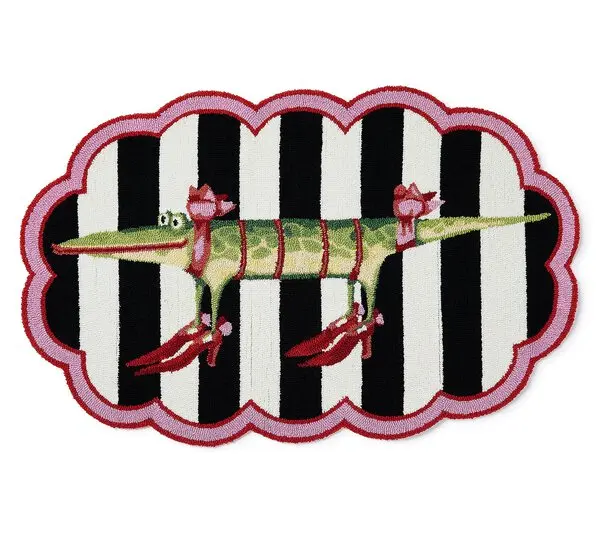 MACKENZIE-CHILDS Gloria Alligator 4' Scalloped Ug - One-color
