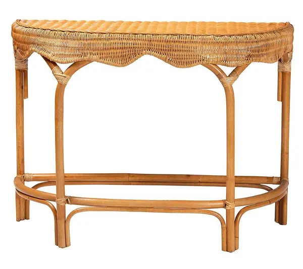 BALI & PARI Wakana Natural Rattan Console Table - One-color