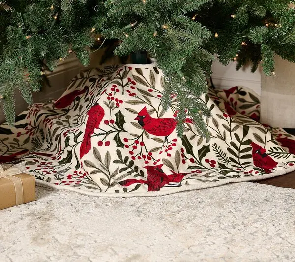 HOME REFLECTIONS As Is 48' Velvetplush Tree Skirt - One-color