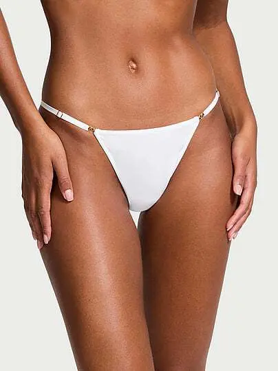 Victoria's Secret Love Cloud Adjustable String Thong Panty - White,ivory
