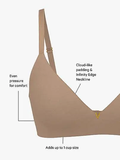 Victoria's Secret Love Cloud Wireless Push-up Bra - Beige