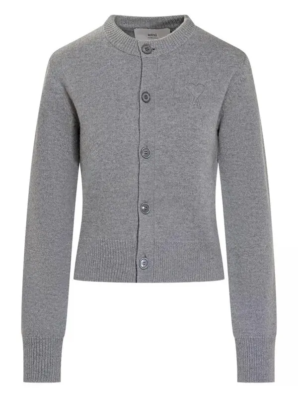 AMI Paris Wool Cardigan - Grey