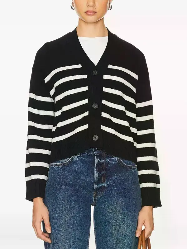 Rails Striped Button Cardigan