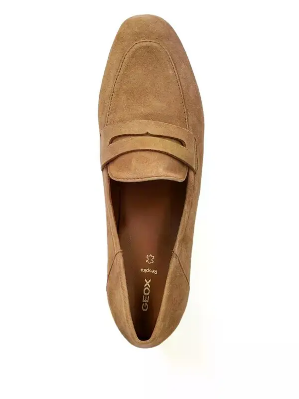Geox Mantinea Penny-strap Suede Loafers