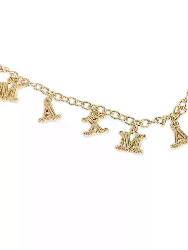Max Mara Lettering Embellished Chain Necklace