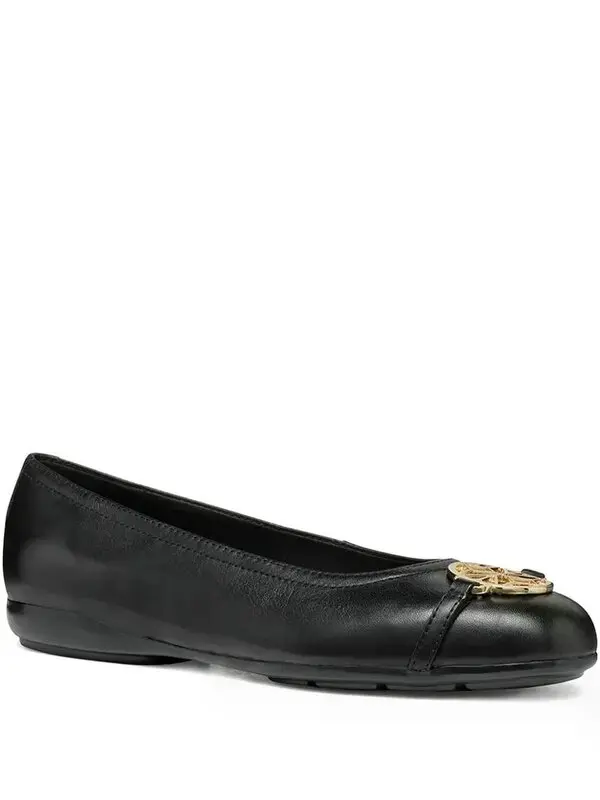 Geox Annytah Leather Ballet Flats - Black