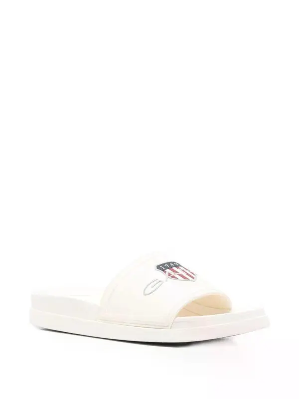Gant Pierbay Logo-print Slides - White