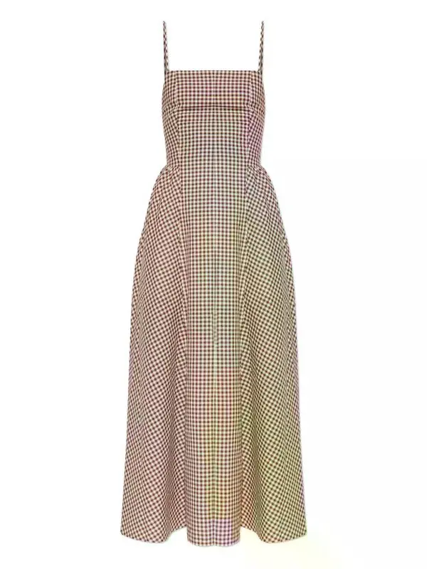 Posse Gingham Check Maxi Dress