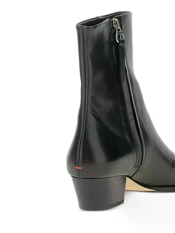 AeydĒ Zip-detail Pointed-toe Boots