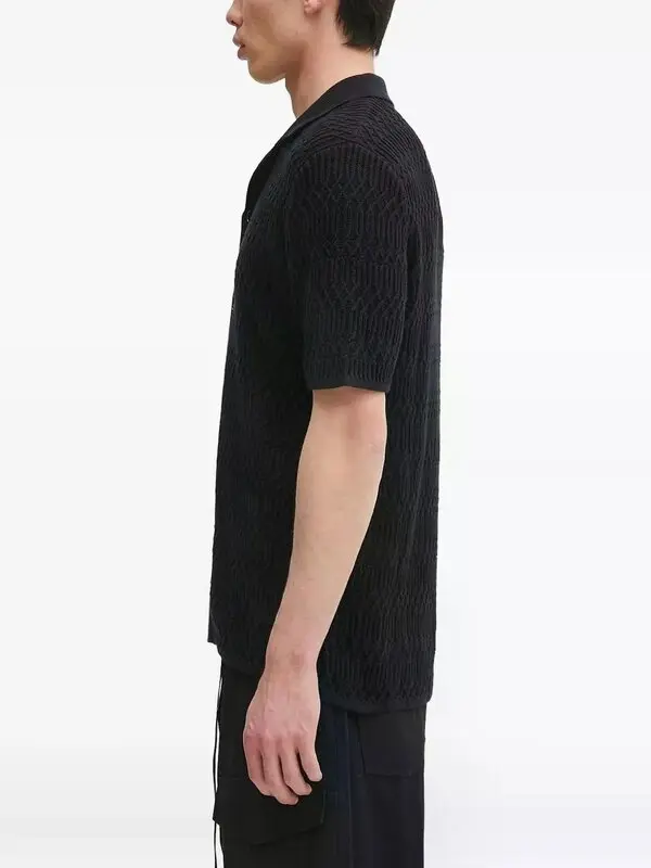 SAMSOE SAMSOE Textured Short-sleeve Shirt - Black