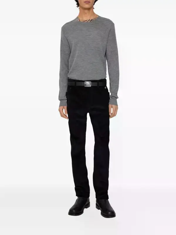 Burberry Corduroy Slim Fit Trousers - Black