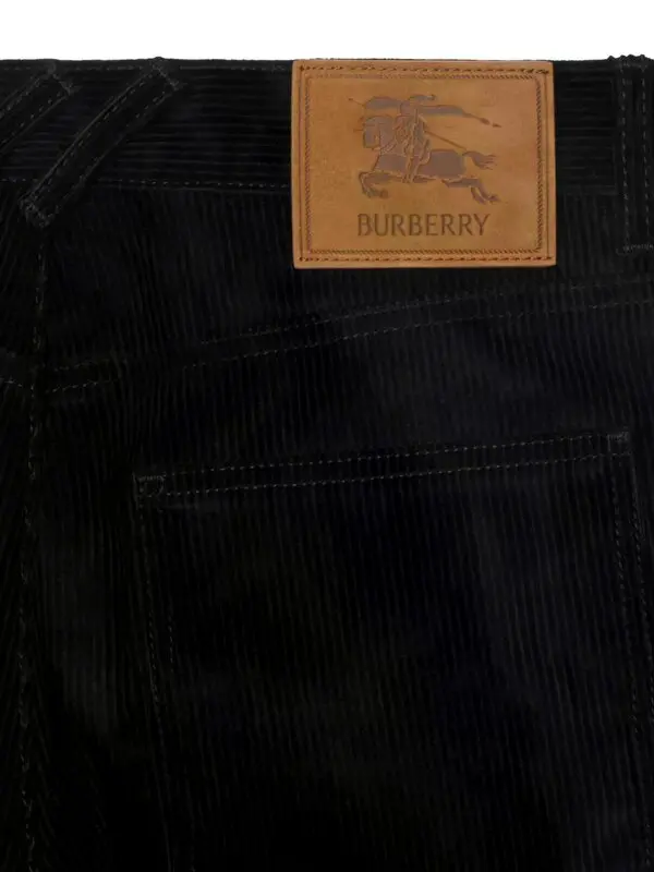 Burberry Corduroy Slim Fit Trousers - Black