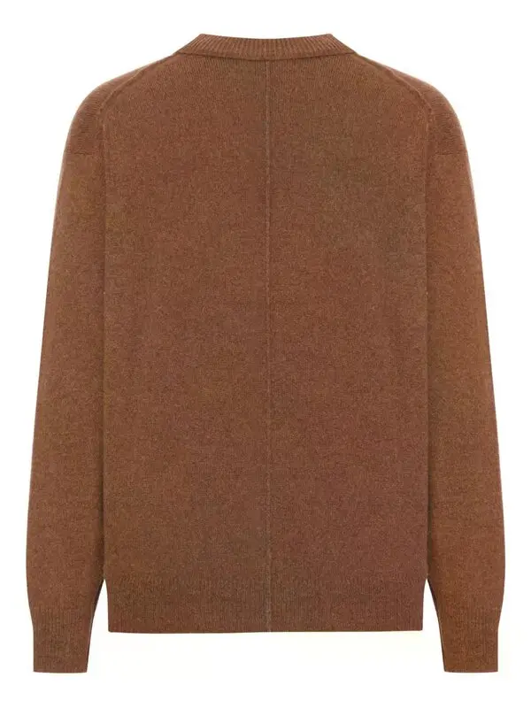 ROBERTO COLLINA Wool Buttoned Cardigan - Brown