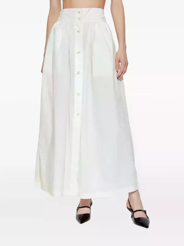 Posse Button-front Maxi Skirt