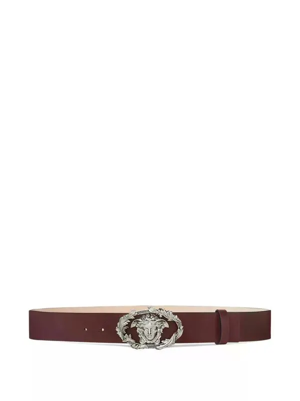 Versace Medusa-head Leather Belt - Red
