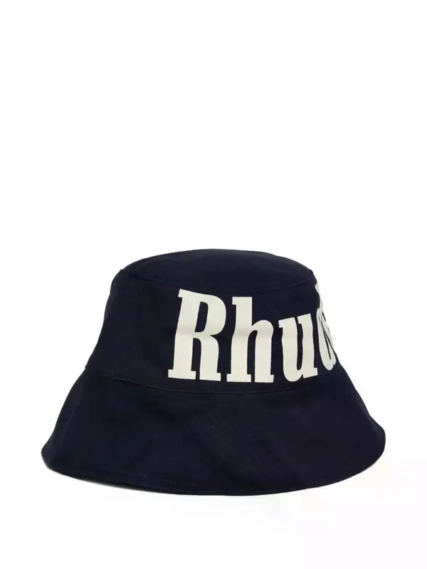 Rhude Logo Print Bucket Hat - Blue