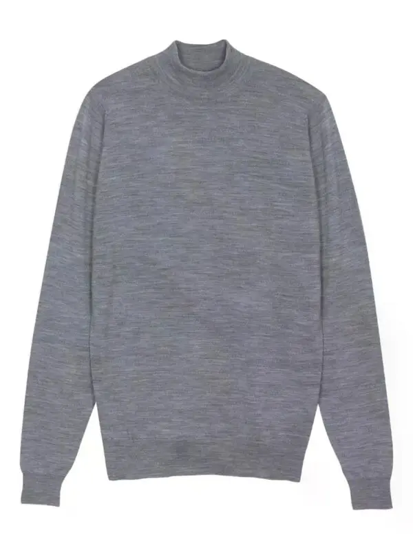 John Smedley High-neck Merino Wool Sweater - Grey