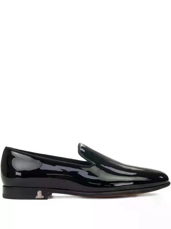 Lanvin Patent-Leather Loafers - Black | Editorialist