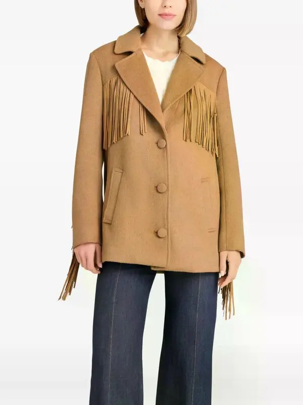 Cinq À Sept Fringe-detailed Button Coat