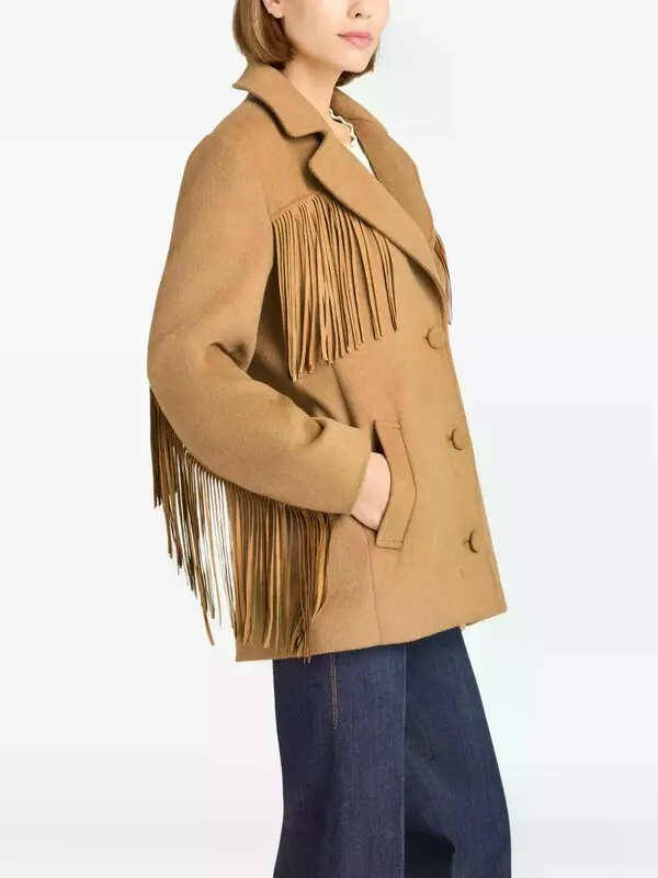 Cinq À Sept Fringe-detailed Button Coat