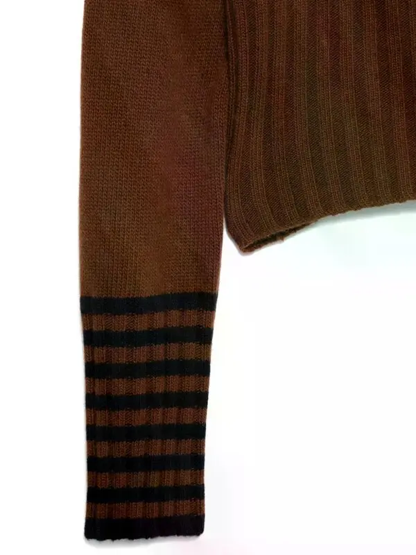 Plan C Wool Knit Crewneck Sweater - Brown
