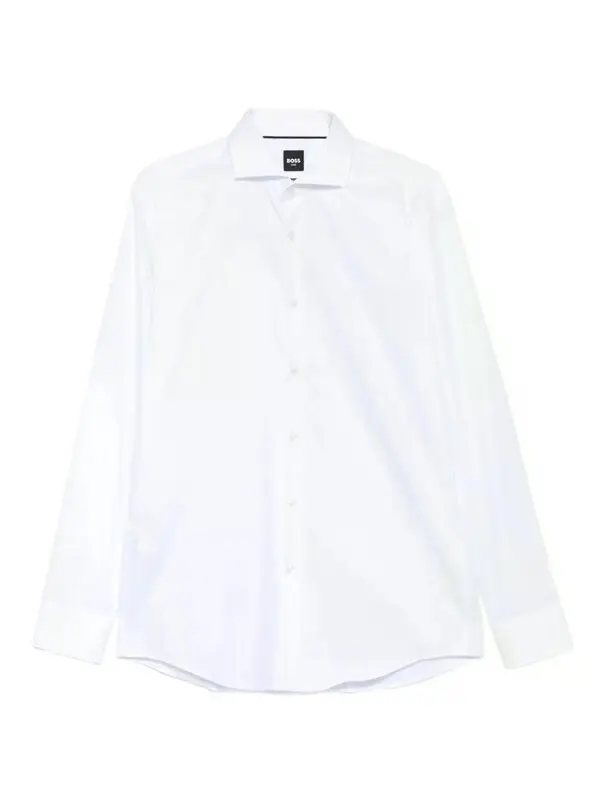 BOSS Long-sleeve Button-fastening Shirt - White