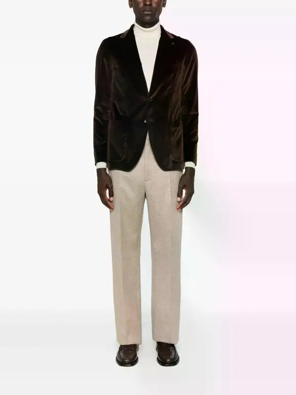 Tagliatore Velvet Patch-pocket Blazer