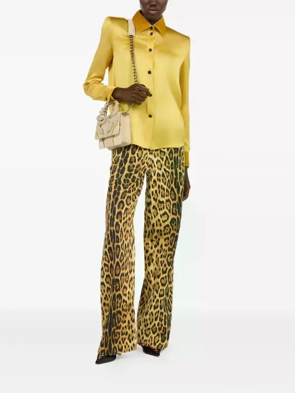 Roberto Cavalli Jaguar-print Trousers