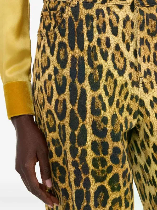 Roberto Cavalli Jaguar-print Trousers