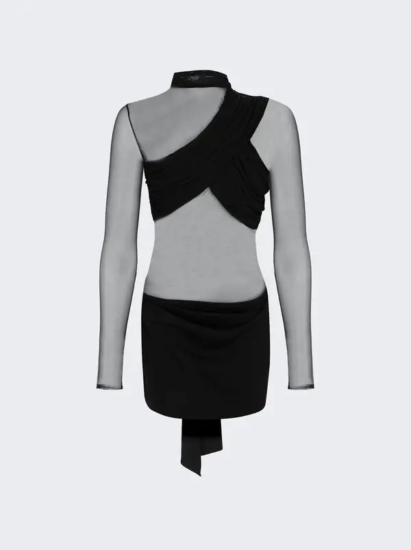 THE NEW ARRIVALS ILKYAZ OZEL Elysia Mini Dress - Black