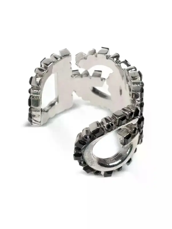 Dolce & Gabbana Dg Logo-plaque Crystal Ring