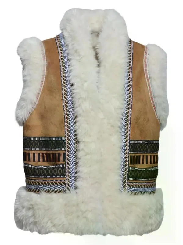 BAZAR DELUXE Embroidered Gilet - Brown