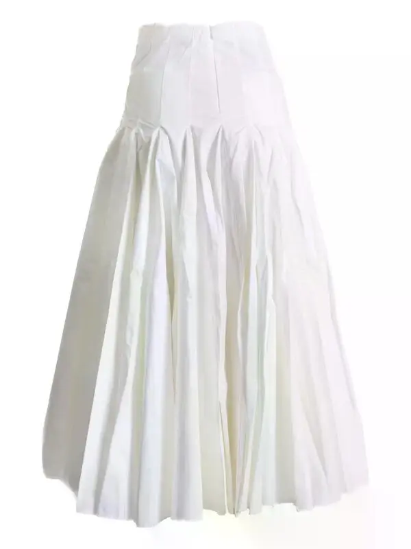 Jacquemus Cotton Pleated Midi Skirt