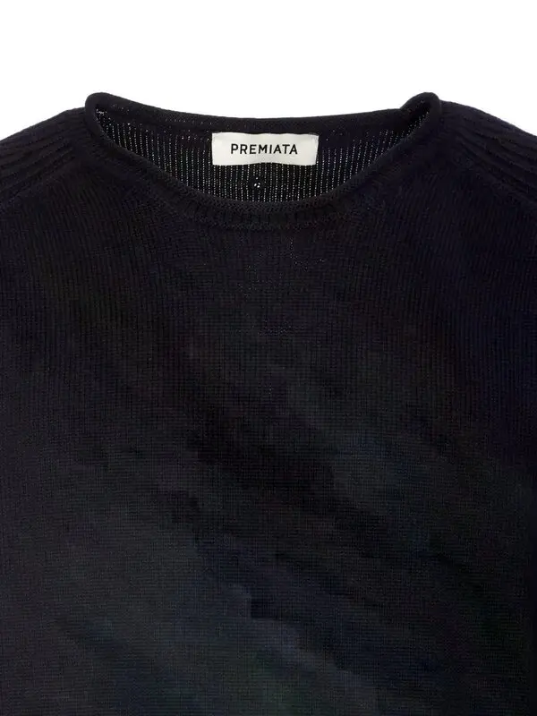 Premiata Embroidered Logo Crew-neck Sweater - Blue