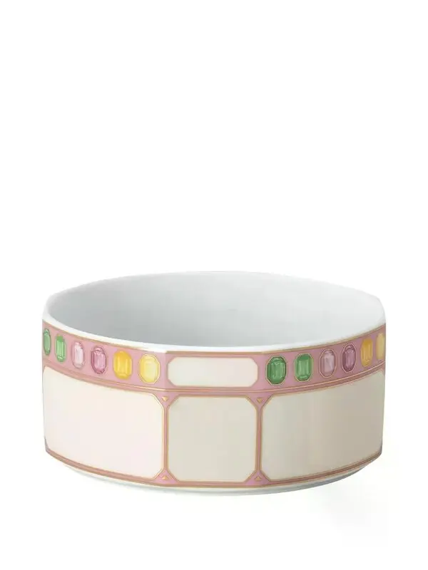 SWAROVSKI Geometric-patterned Bowl - Neutrals