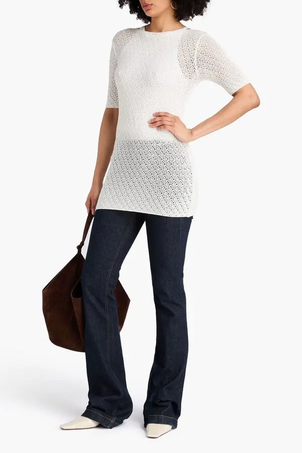 TOTEME Crochet-knit Top - Ivory