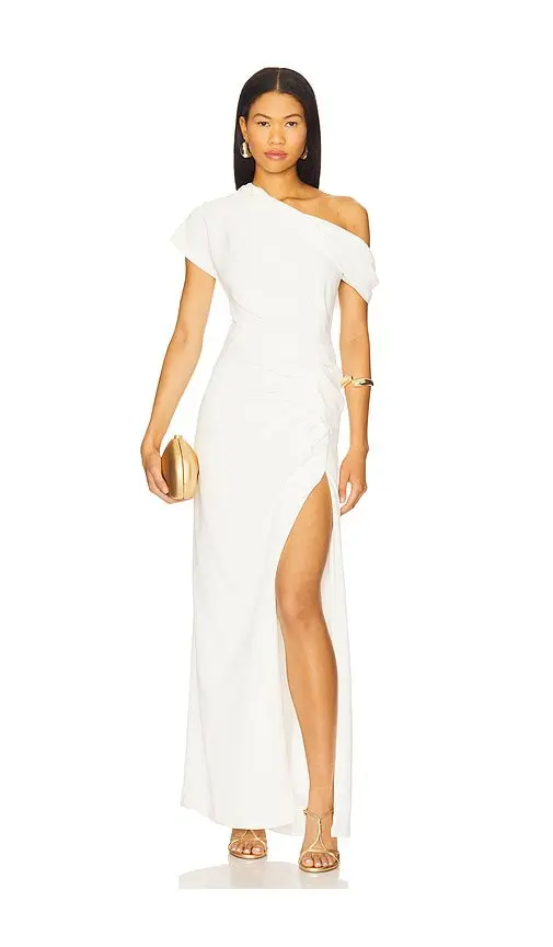 Simkhai Kally Draped Midi Dress - Ivory