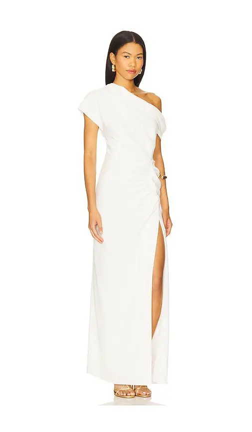 Simkhai Kally Draped Midi Dress - Ivory