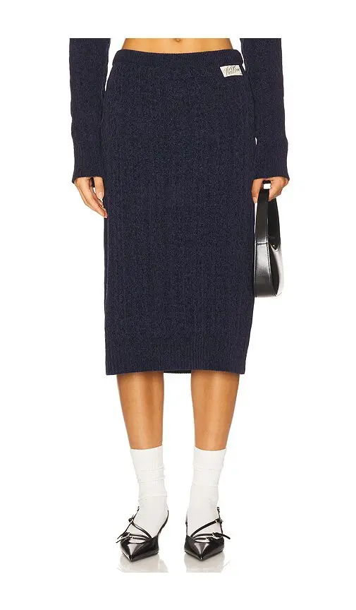 We11Done Cable Knit Midi Skirt