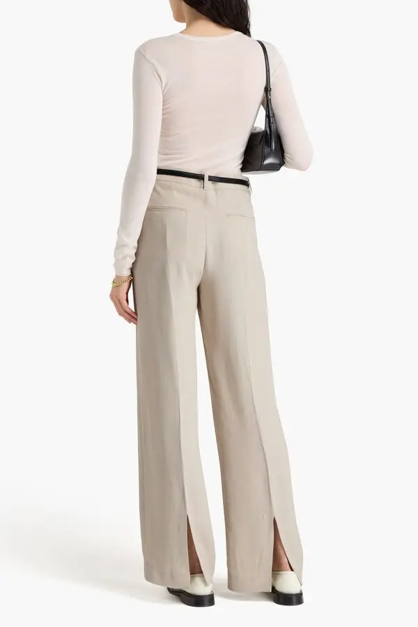 TOTEME Crepe Straight-leg Pants - Beige