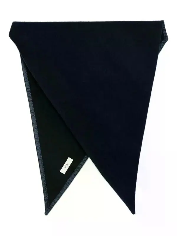 RIER Triangular Wool Scarf - Blue