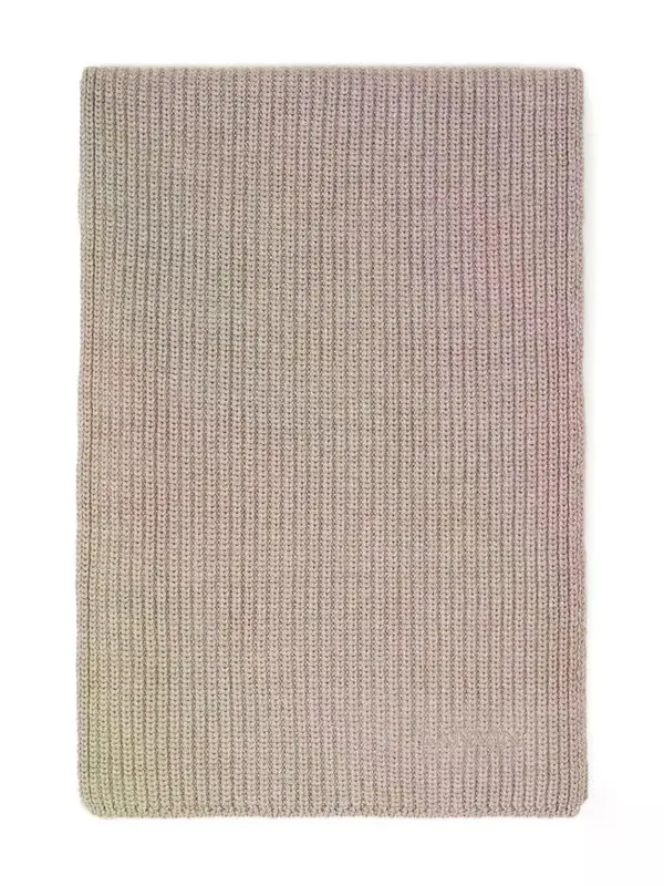 LANVIN Ribbed-knit Scarf - Neutrals