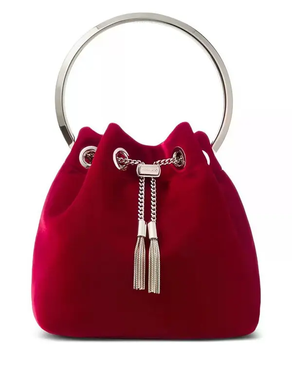 JIMMY CHOO Bon Bon Ring-top Bucket Bag - Red
