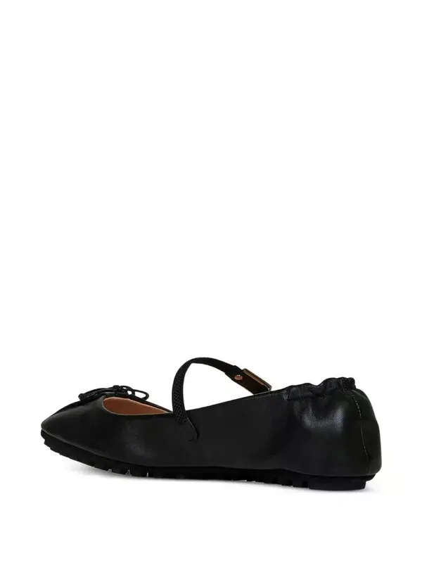 Fendi Ff-logo Buckle Bow-detail Ballet Flats