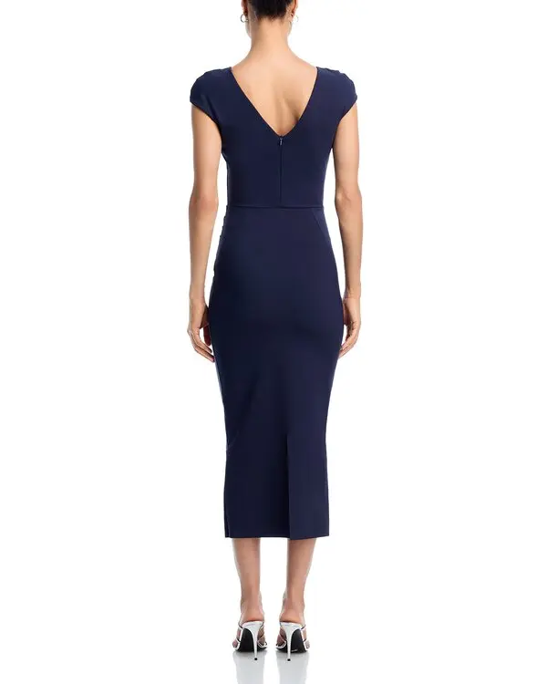 Chiara Boni La Petite Robe Hesup Embellished Cap Sleeve Dress - Midnight
