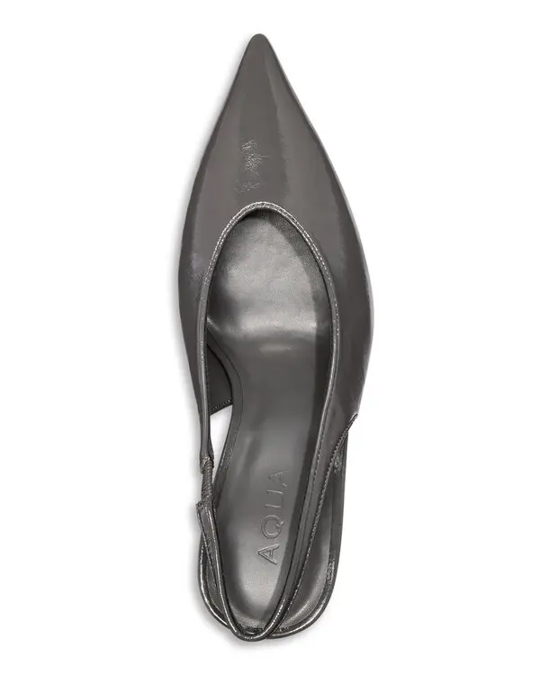 Aqua Azure Pumps - Gray Leather