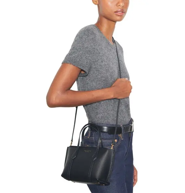 Tory Burch Perry Mini Tote - Black