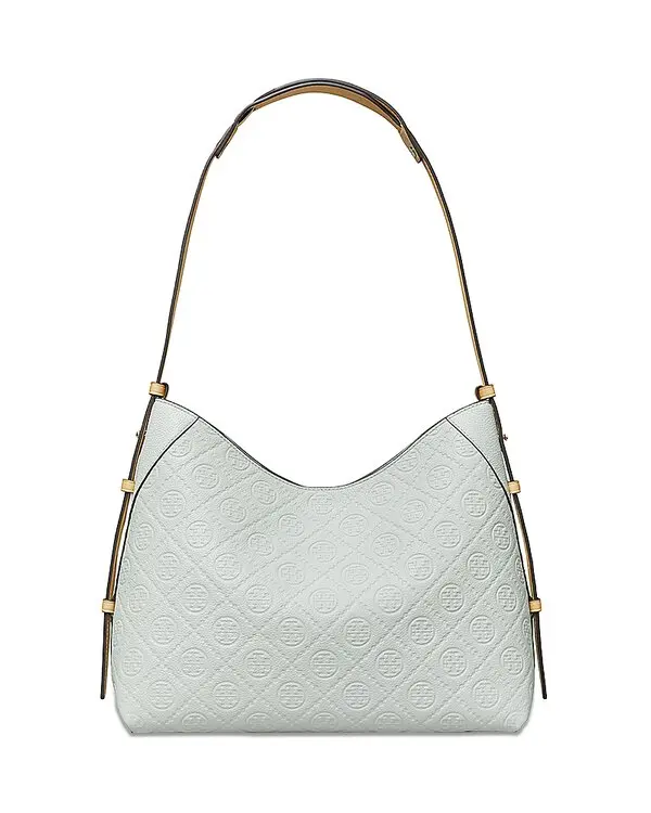 Tory Burch T Monogram Soft Pebble Medium Shoulder Bag