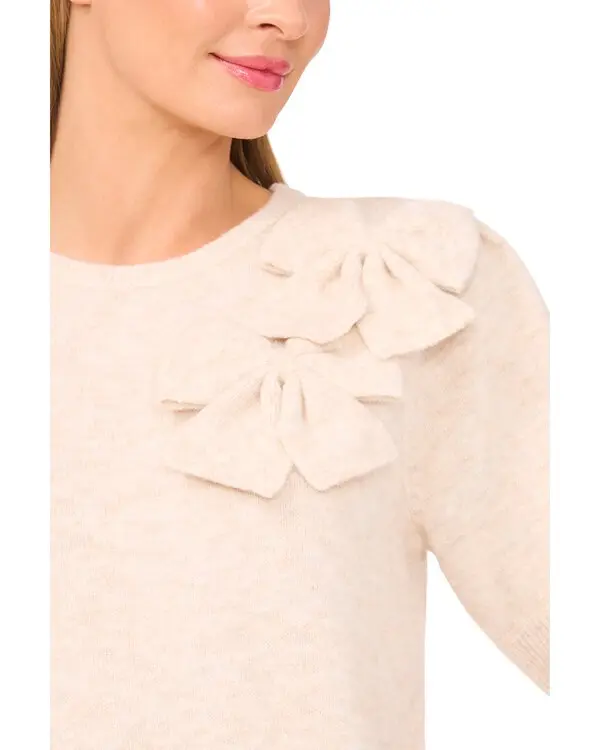 CECE DUPRAZ Ribbon Applique Sweater - Malted