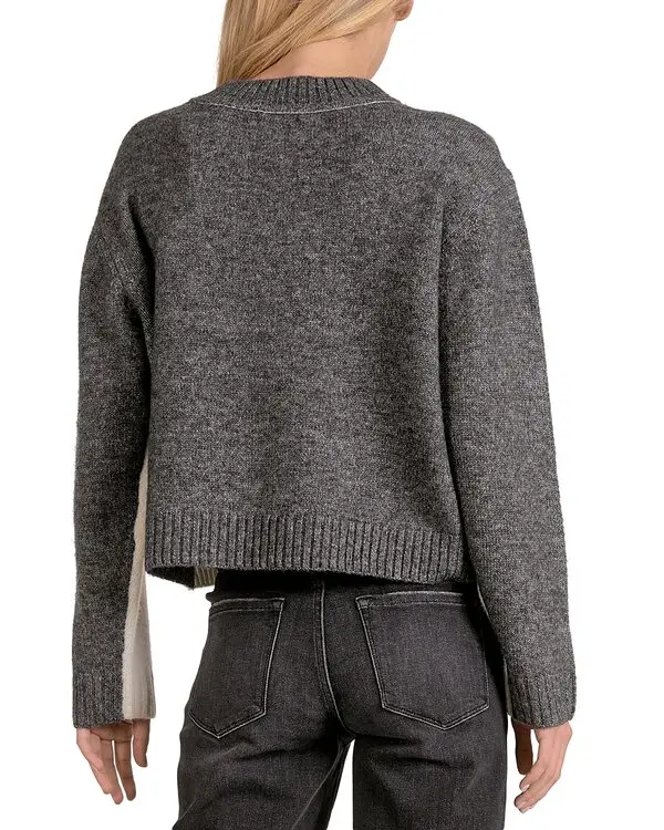 Elan Two Tone Mock Neck Sweater